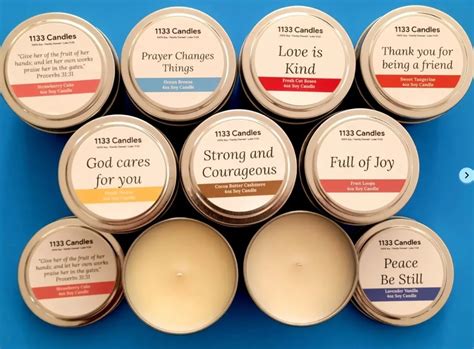 Mini Candles Bulk 4oz Soy Candle Tins Christian Candle Favors