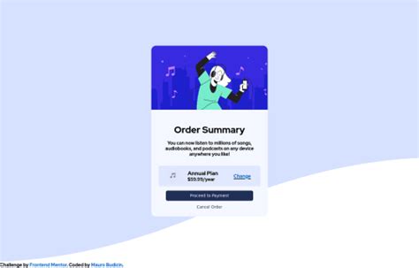 Order Summary Challenge With Html And Css Coding Challenge Solution