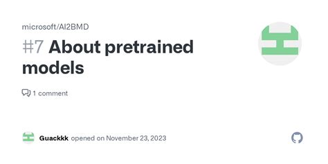 About Pretrained Models Issue Microsoft Ai Bmd Github
