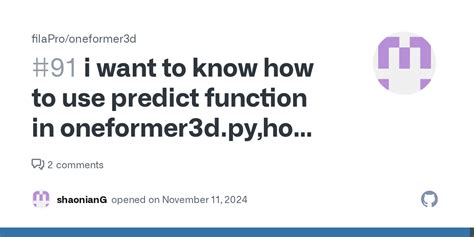 I Want To Know How To Use Predict Function In Oneformer3dpyhow To Inferencepredict · Issue