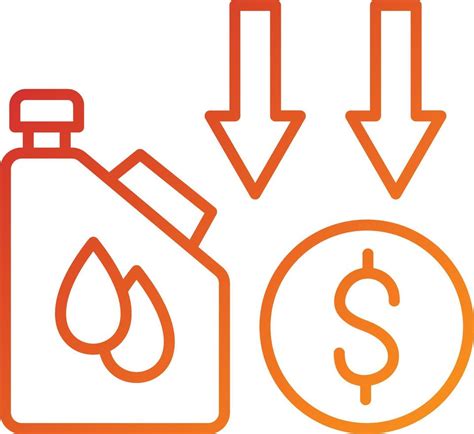 Oil Price Decrease Icon Style 9214410 Vector Art At Vecteezy