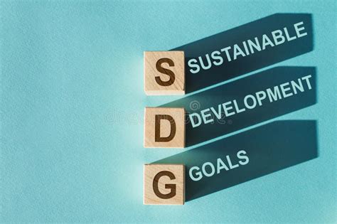 Sdg Letters On Wooden Blocks Sustainable Development Goals Concepts