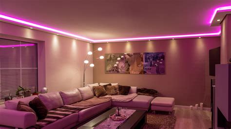 Indirekte Beleuchtung Im Wohnzimmer Mit Led Stuckleisten Von Bendu Led Beleuchtung Wohnzimmer