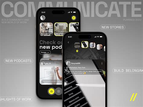 corporate social media mobile ios app by kristina spiridonova for