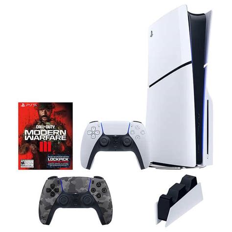 Sony Ps5 Slim Call Of Duty Modern Warfare Iii Bundle W Extra Controller And Charging Station