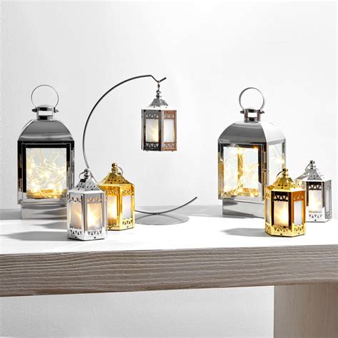 Gold Mini Lanterns For Centerpieces 6 Pack Led Star
