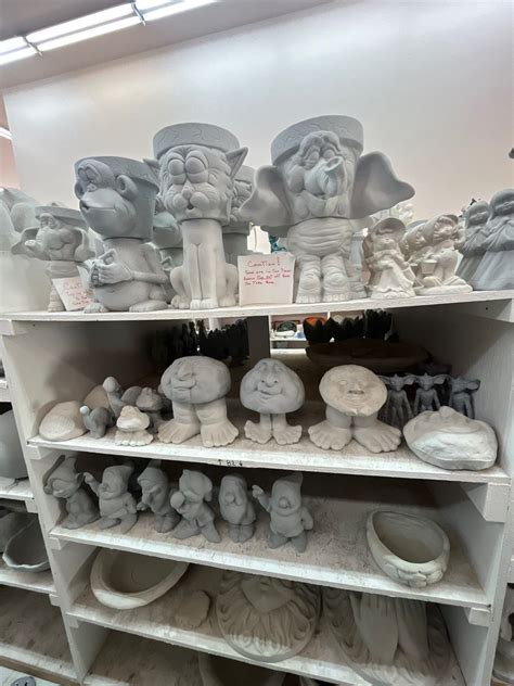 Ceramic Greenware All Contents On Shelf Beck Auctions Inc