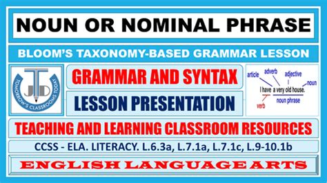 Noun Phrase Or Nominal Phrase Ppt Teaching Resources