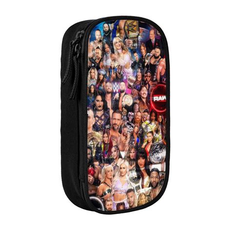 Wwe Large Pencil Case Durable Pencil Pouch With Big Capacity
