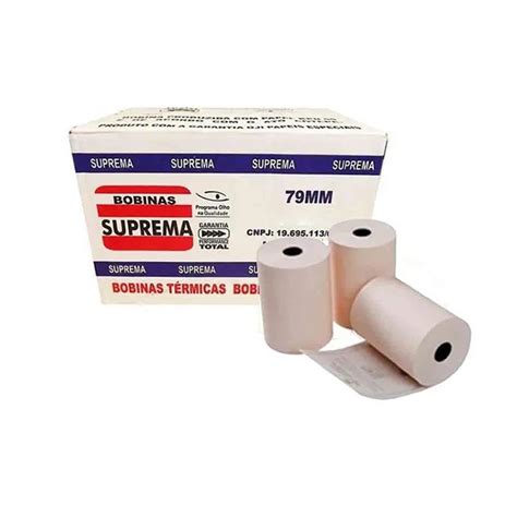 Bobina Térmica 79mm X 40m Rose Caixa Com 30 Unidades Suprema 79030tc