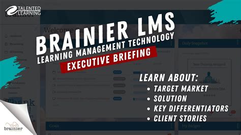 Brainier Lms Learning Management System Executive Briefing Youtube