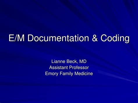 PPT E M Documentation Coding PowerPoint Presentation Free Download ID 6598566