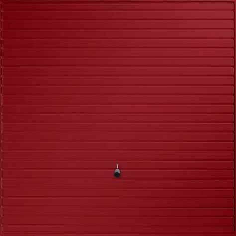 Elizabethan Horizontally Ribbed Up And Over Ruby Red Retractable Garage Door H2039mm W2274mm