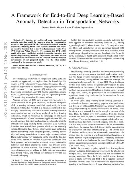 A Framework For End To End Deep Learning Based Anomaly Detection In
