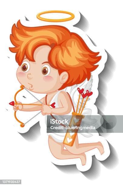 Cupidon Garçon Tenant Larc Et La Flèche Vecteurs Libres De Droits Et