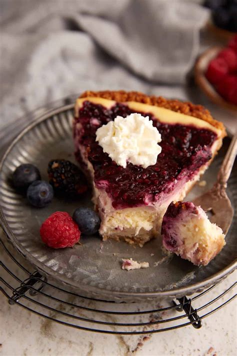 Berry Cream Cheese Pie No Water Bath Easy Southern Desserts