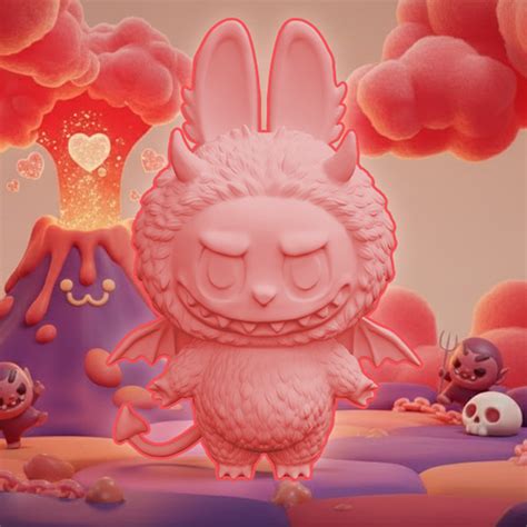 😈 Labubu Demonio Fan Art Miniature Grimdarkadorable Style・archivo