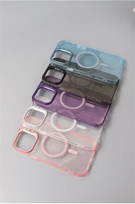 Glitter Phone Case With Camera Stand Magsafe Compatible Qeeca Case