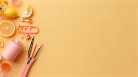 Manicure Accessories On Light Textured Background Embracing The Art Of