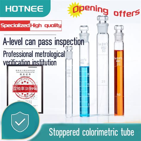 Colorimetric Tube Glass Test Tube Nesslers Colorimetric Tube Stoppered Colorimetric Tube