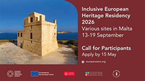 Join The Inclusive European Heritage Residency 2026 In Malta Apply By