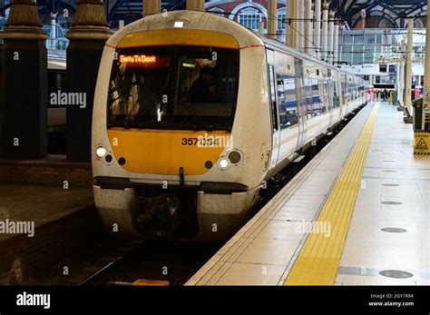 A Class 357 Passenger Train About To Leave London Liverpool Street