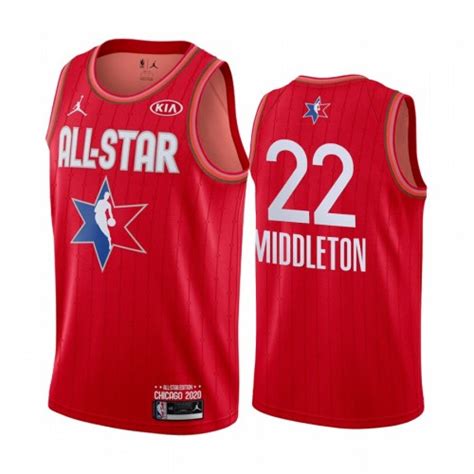 Camiseta Hombre Milwaukee Bucks Khris Middleton 22 2020 All Star Jordan