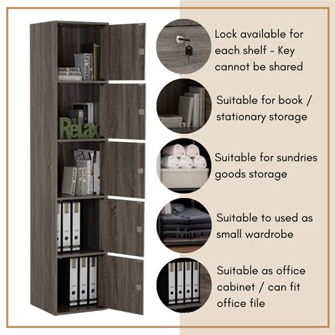 Alora Furniture Codey 5 Door Locker Storage Cabinet Almari Berkunci Locker 收纳柜 收纳橱