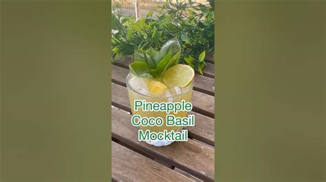 Pineapple Coco Basil My Tropical Mocktail Drink Pineapplerecipes