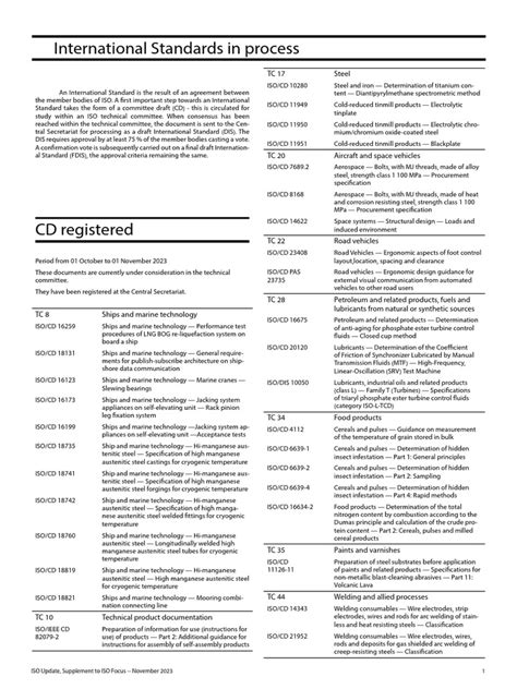 Iso Update November 2023 Pdf International Organization For Standardization Welding
