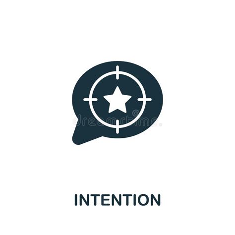 Intention Icon Monochrome Simple Human Productivity Icon For Templates Web Design And