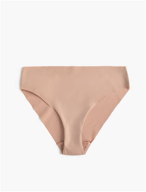 Ekru Kadın Lazer Kesim Dikişsiz Külot Brazilian 3slk30006mk Koton