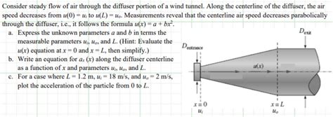Solved Consider Steady Flow Of Air Through The Diffuser