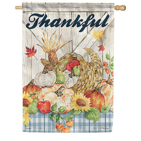 Carson House Flag Harvest Cornucopia Dura Soft Double Sided House