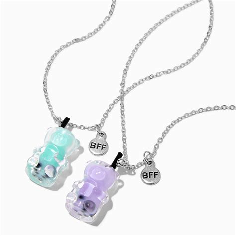 Claires Best Friends Gummy Bears® Bubble Tea Pendant Necklaces 2