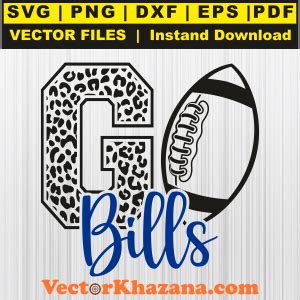 Go Buffalo Bills Football Svg Go Bills Leopard Football Png