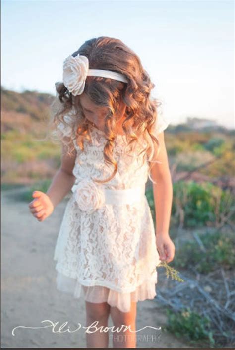 Rustic Lace Flower Girl Dress Lace Flower Girl Dress Lace Rustic