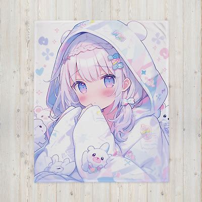 Cute Anime Girl Blanket Ebay