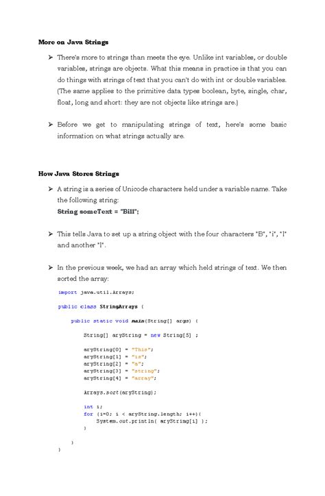 Computer Programming 2 Week 10 More On Java Strings Theres More To