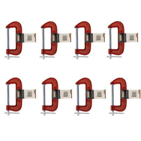 Kit 8 Grampos Tipo C Marceneiro Leve 3 Polegadas Starfer Madeiramadeira