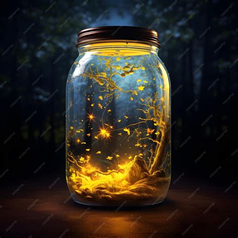 Premium Ai Image Fireflies In A Jar Firefly Lights