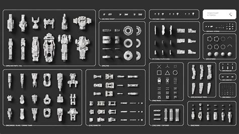 Spaceship Kitbash Pack Blender Market