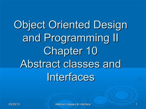 9 Abstract Interface Ppt