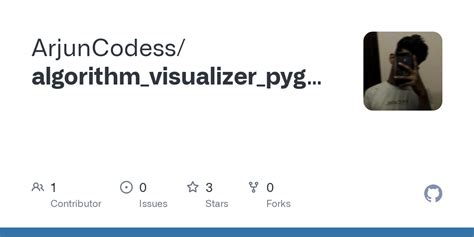 Github Arjuncodessalgorithmvisualizerpygame