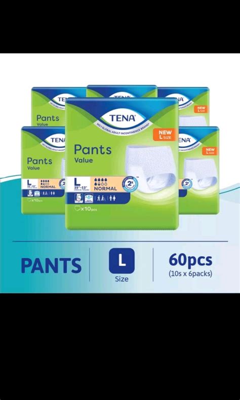 Tena Adult Diapers Pants Size L 6 Packs Of 1 Box 2 Box12 Packs Health And Nutrition Medical
