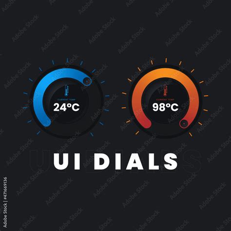 Control Knob Used For Regulating Dashboard UI And UX Kit Control Center Design Progress Bar