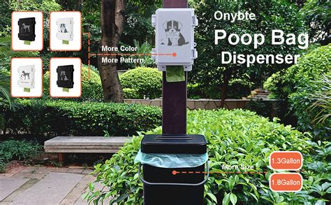 Dog Poop Bag Dispenser Wall Mount Outdoor Poop Bag Storage