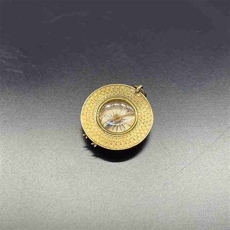 Vintage Gold ‘boater Compass Fob Frost Jewellery And Antiques