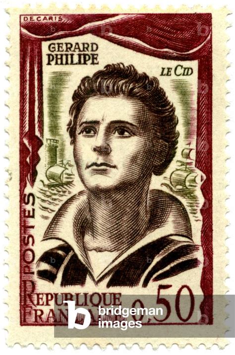 Theatre And Cinema Actor Gerard Philippe 1922 1959 In The Role Of Cid