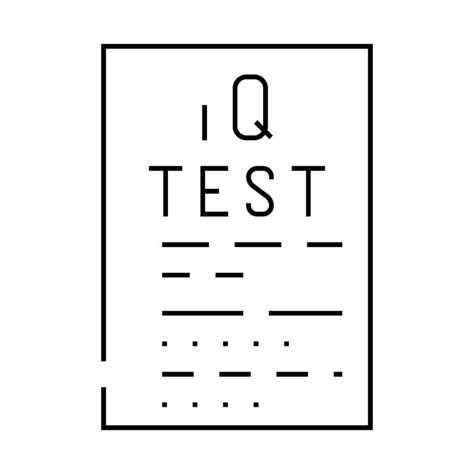 Iq Test Line Icon Illustration Black 48348392 Vector Art At Vecteezy